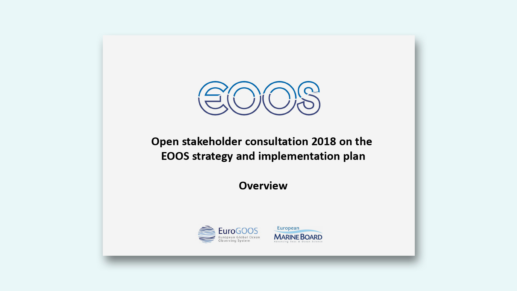 EOOS Consultation 2018 Results Summary - European Ocean Observing System