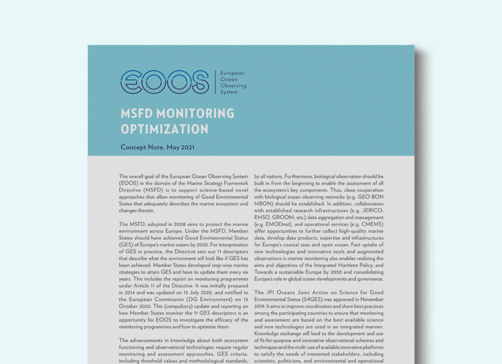 Concept note on MSFD optimization - European Ocean Observing System
