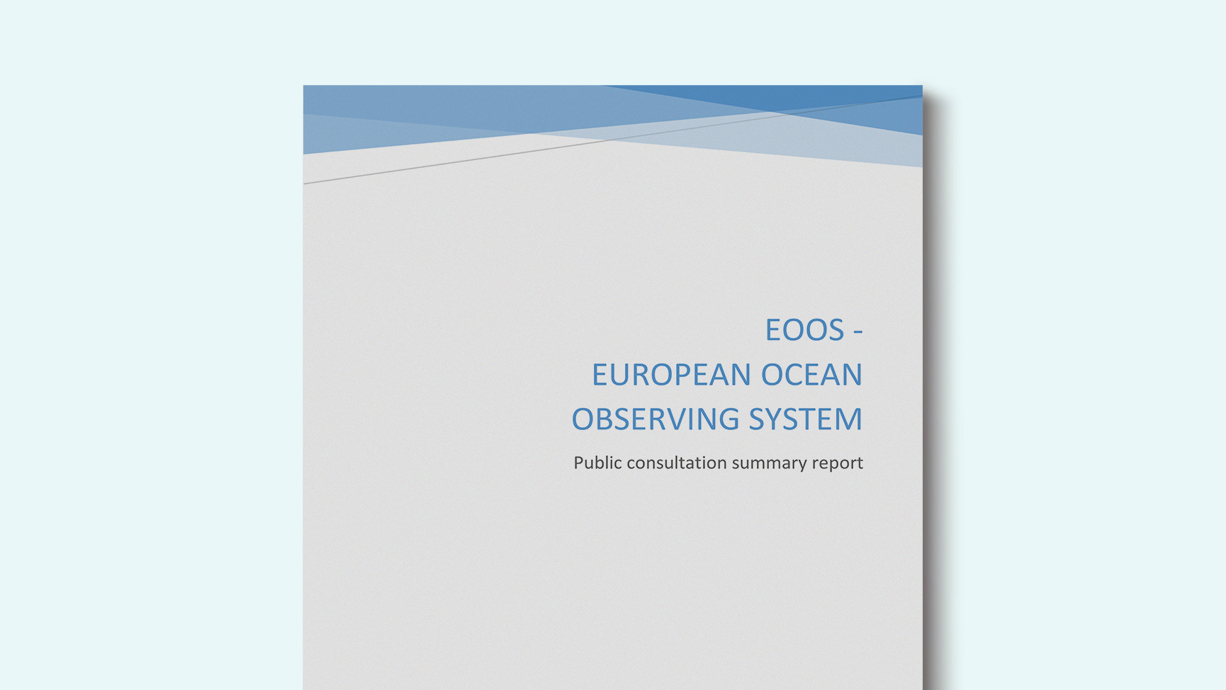 EOOS Consultation 2017 Results Summary - European Ocean Observing System